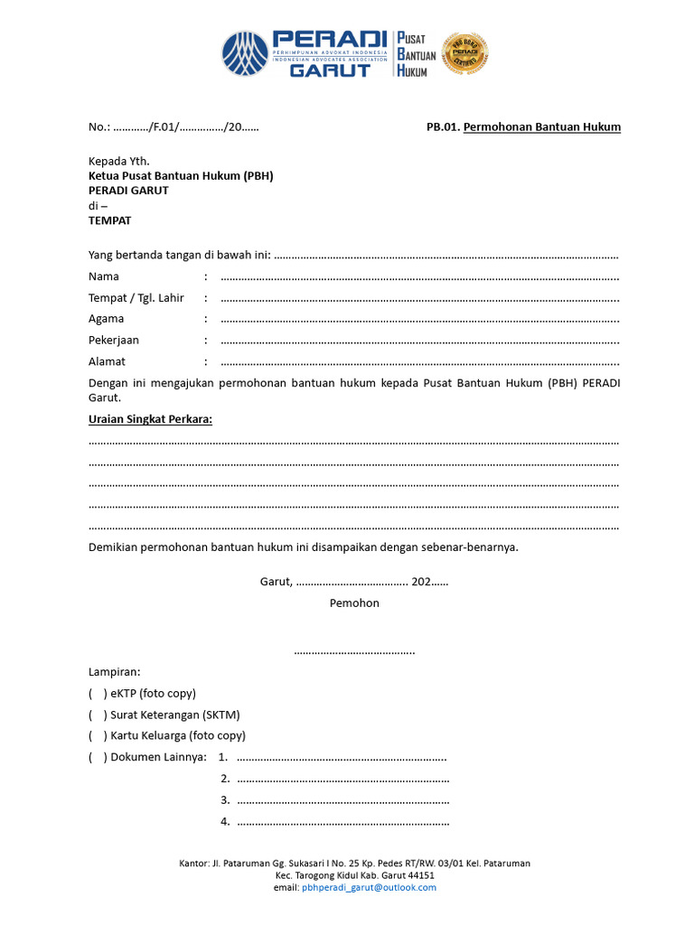 Full Form SOP Penanganan Perkara PBH Garut | PDF