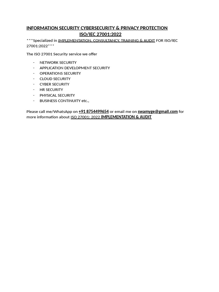 Information Security Cybersecurity Pdf