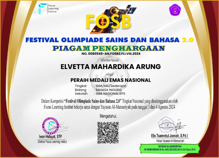 0080545-An.fosb2.Fli.viii.2024 Elvetta Mahardika Arung | PDF