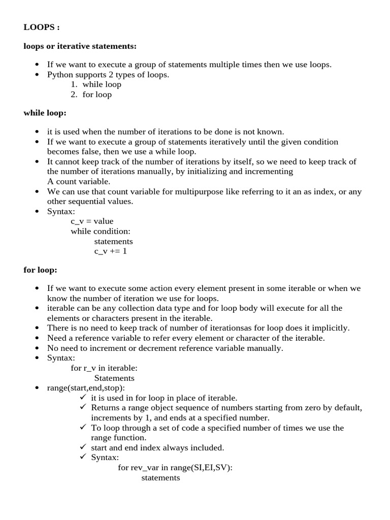 While Loop And For Loop 2 Pdf Control Flow Software Engineering
