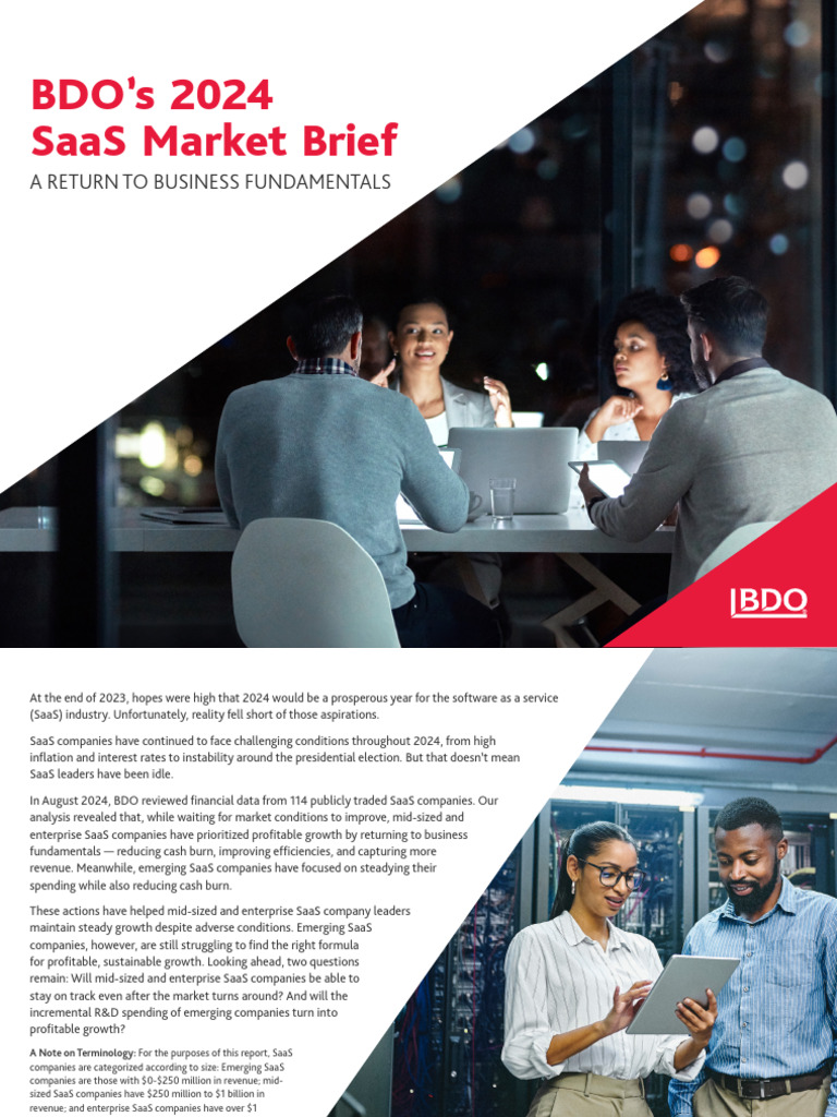 TECH - BDOs 2024 SaaS Industry Market Brief - Insight | PDF | Software As A Service | Research ...