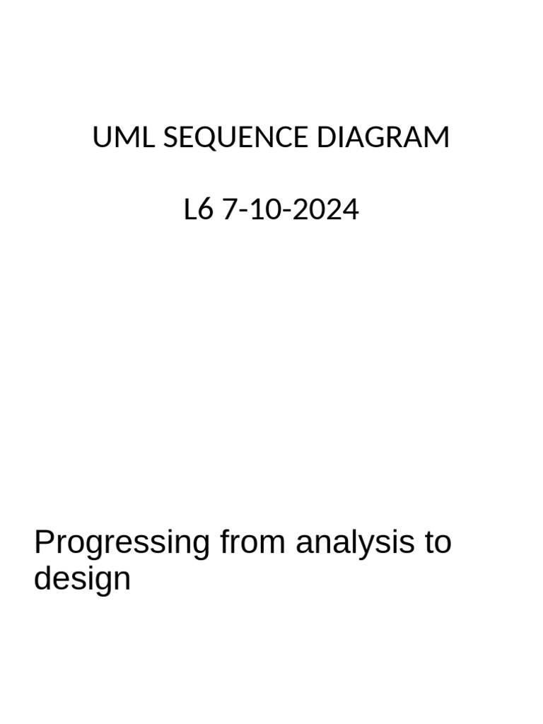 l6 7-10-2024 Uml Sequence Diagram | PDF | Use Case | Unified Modeling Language