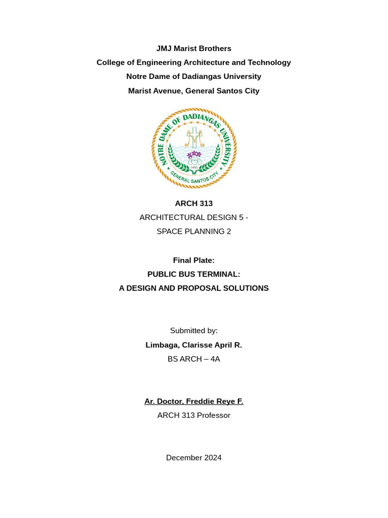DES 5- BUS TERMINAL RESEARCH | PDF | Public Transport | Train Station