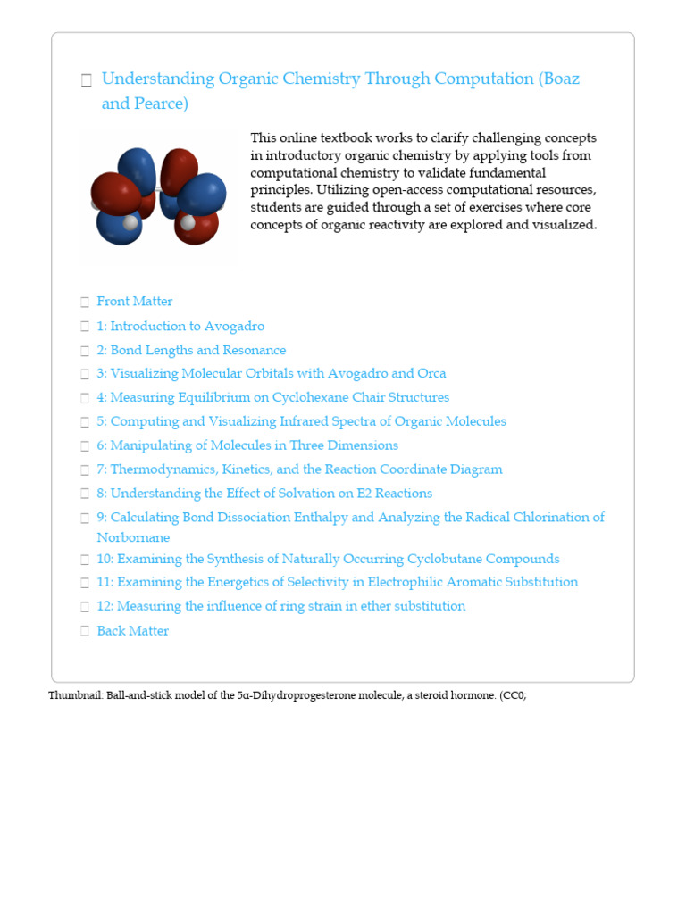 Understanding Organic Chemistry Computation | PDF