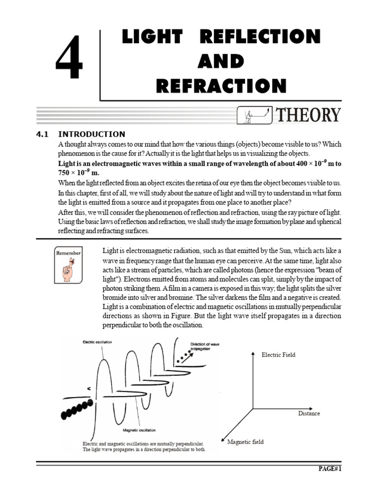 Light Reflection and Refraction Basics | PDF | Waves | Mirror