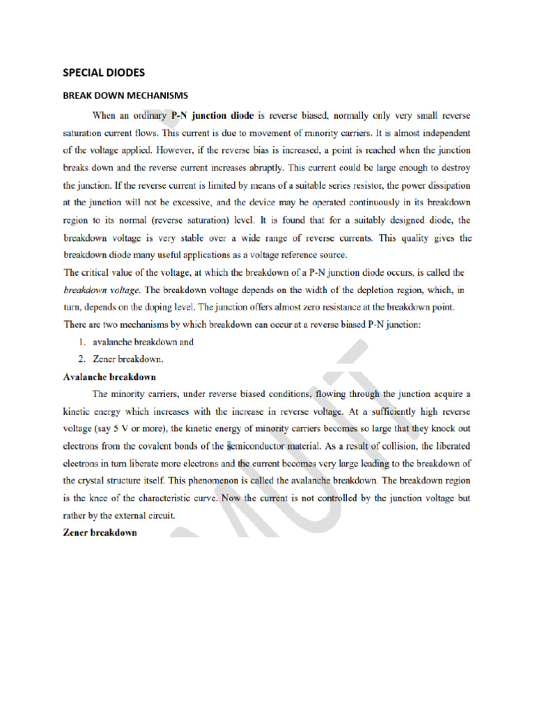 Special Diodes | PDF