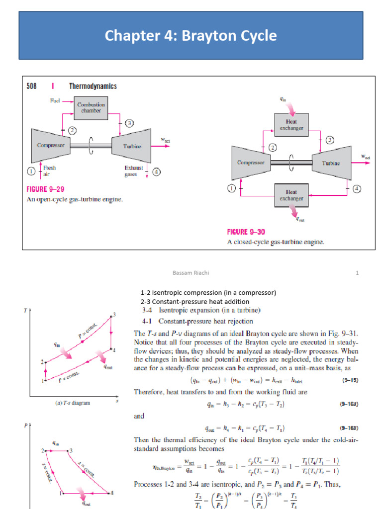 Review Lecture Brayton Cycle 2023 | PDF | Jet Engine | Gas Turbine