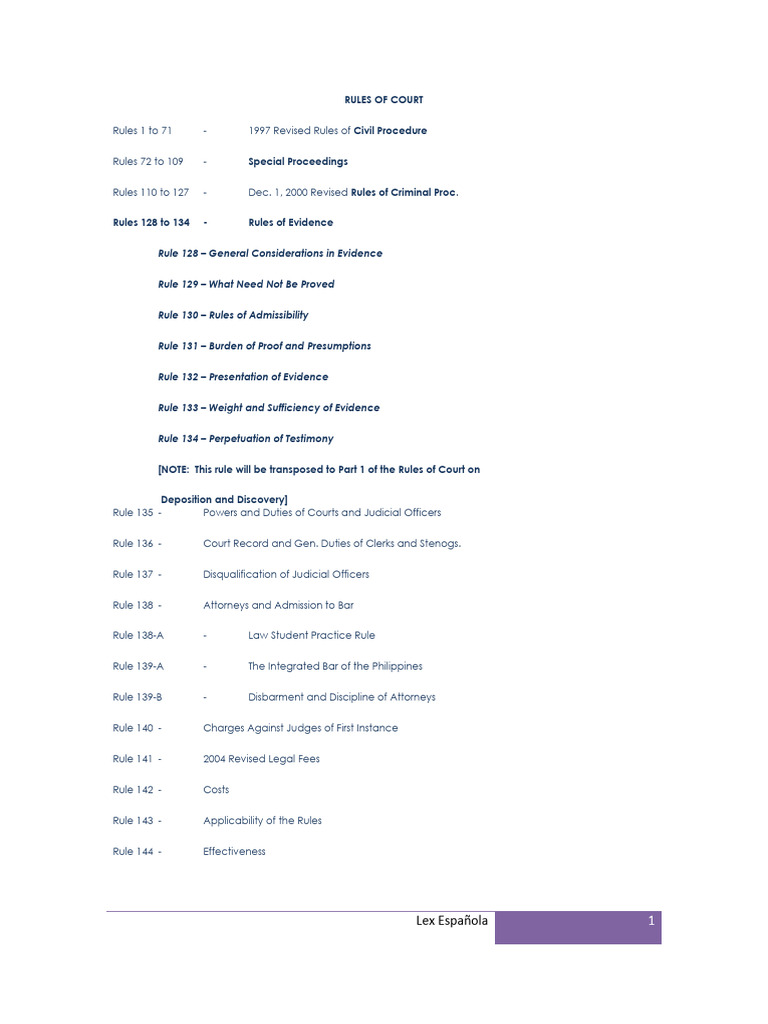 EVIDENCE Lecture Notes Legal Size | PDF | Evidence (Law) | Relevance (Law)