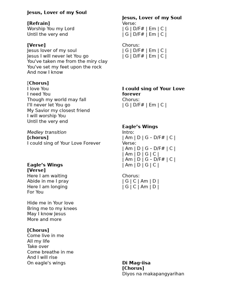 Sunday Line Up 02.01.2025 Chords Only | PDF | Song Structure | Refrain