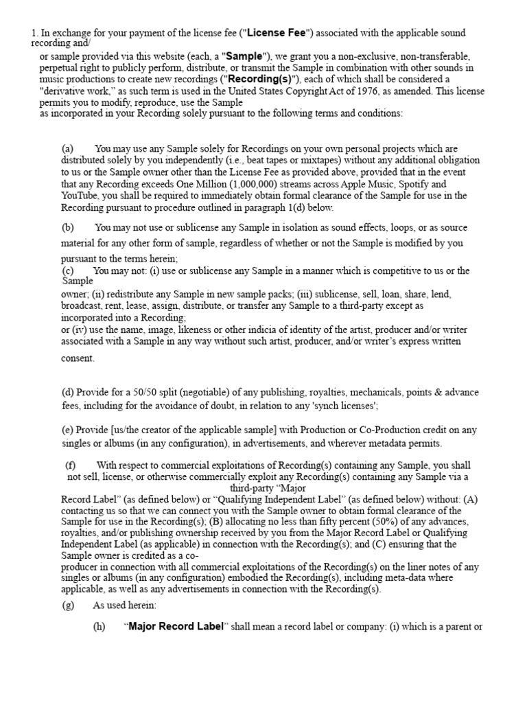 AOA License | PDF | Record Label | License