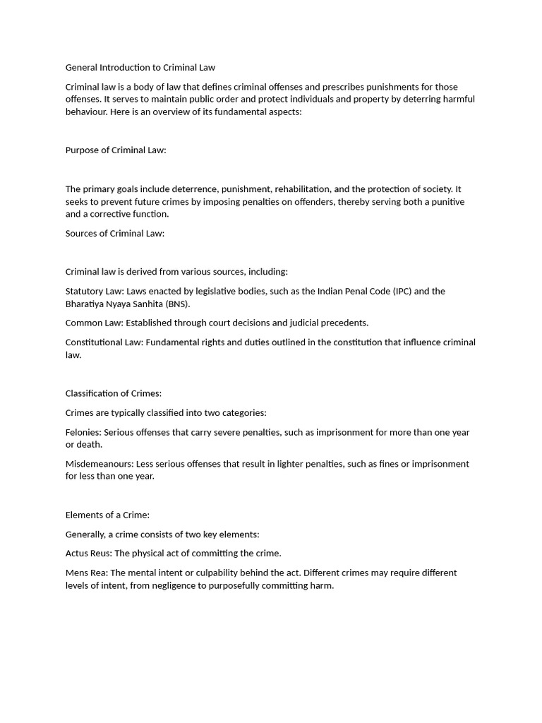 unit 1 law of crimes | PDF | Mens Rea | Element (Criminal Law)