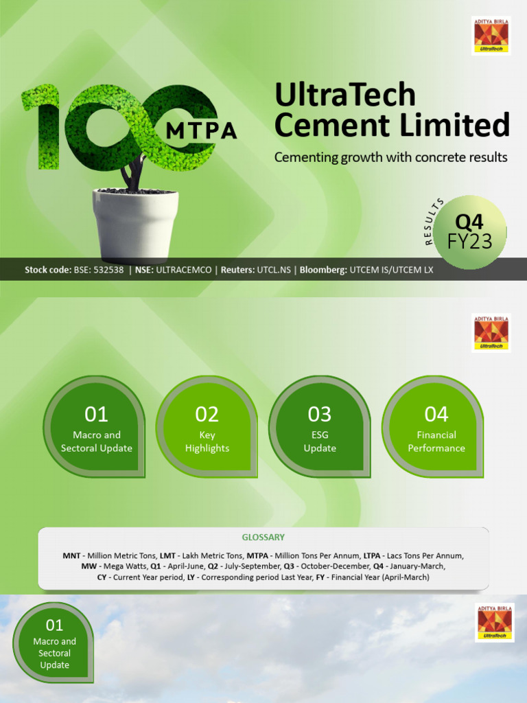 UltraTech Cement Q4 FY23 Performance Report | PDF | Expense | Economies