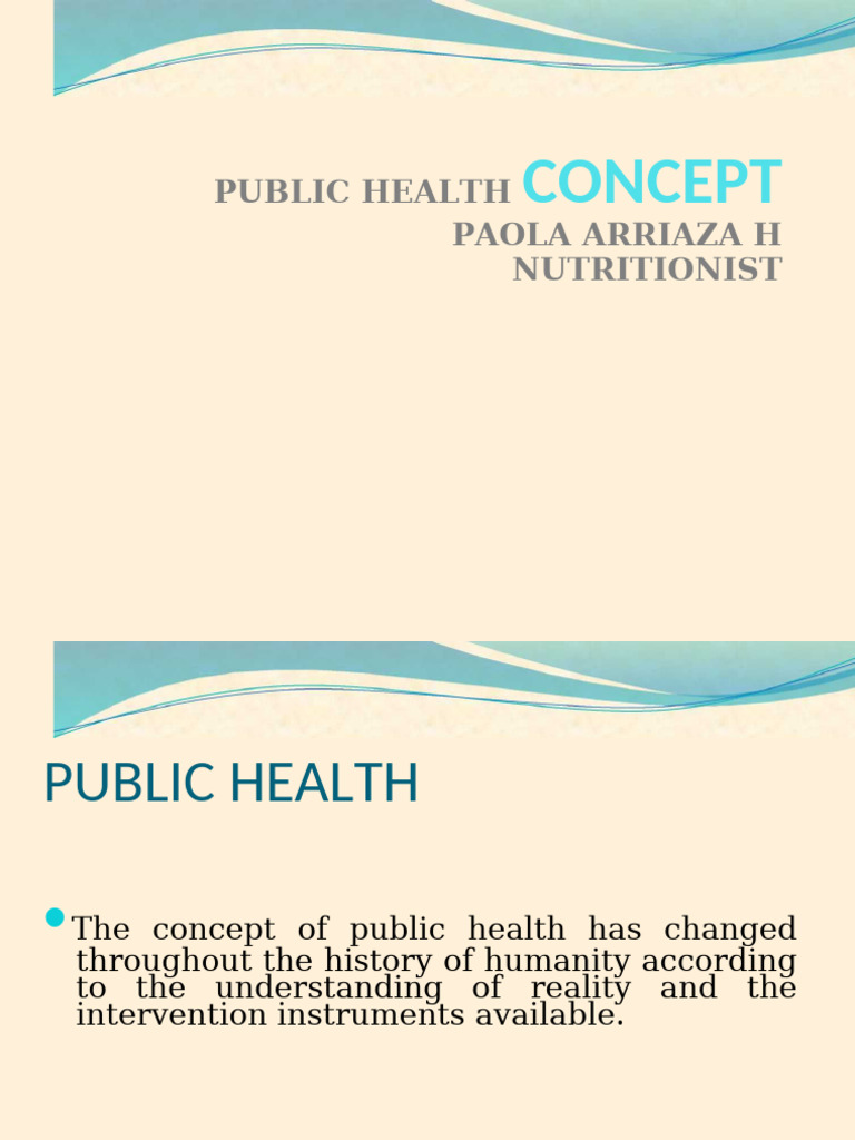 Evolution of Public Health Concepts | PDF | Public Health | Sanitation