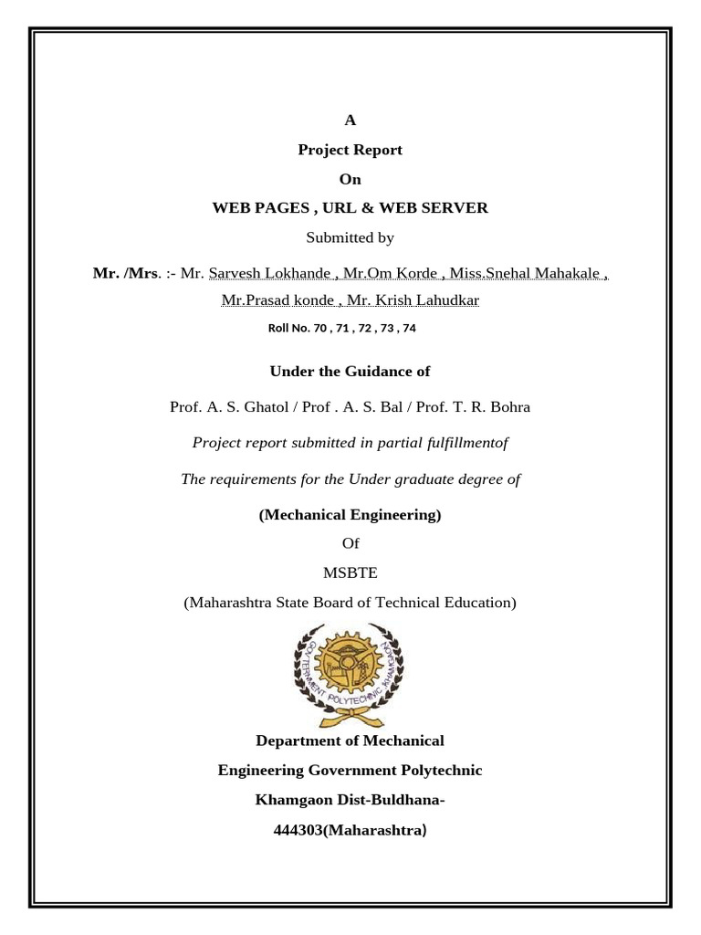 (Ok) Micro Project Web Page | PDF | World Wide Web | Internet & Web