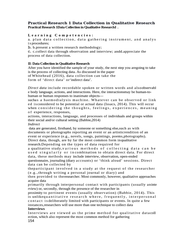 Qualitative Research Data Collection Guide | PDF | Qualitative Research | Focus Group