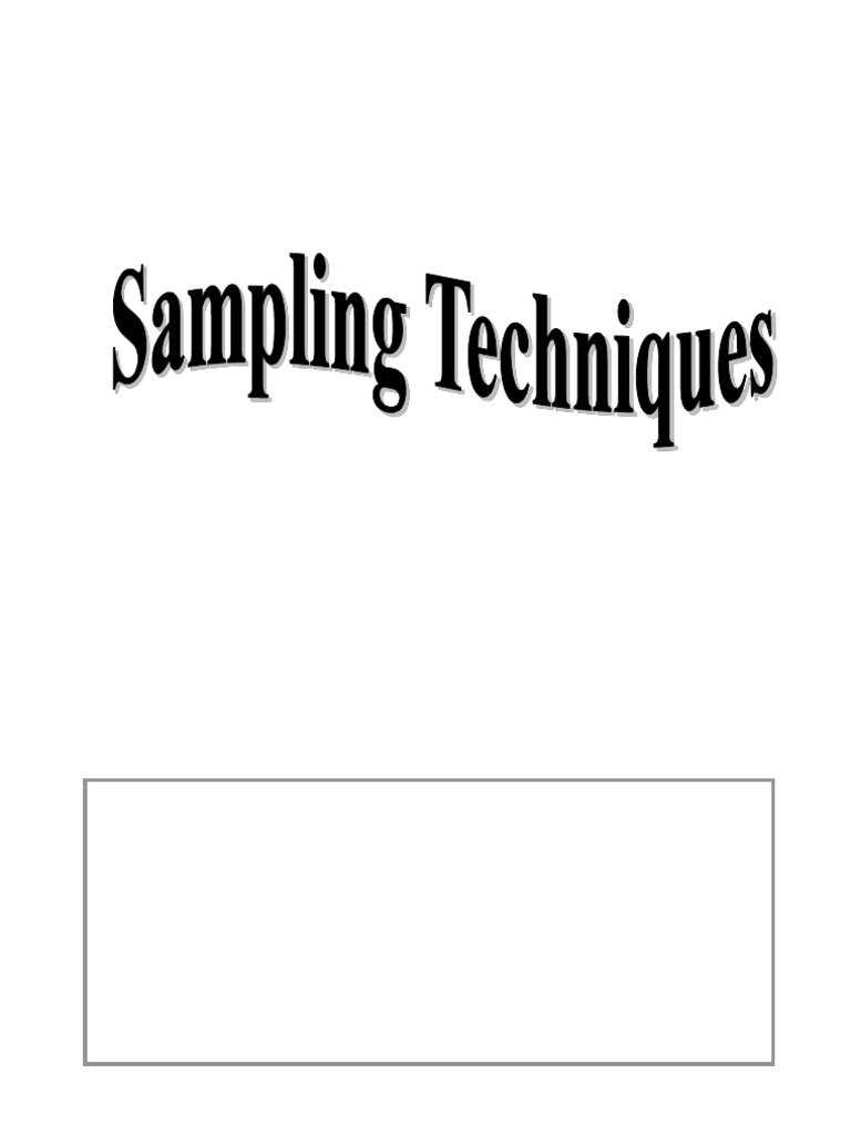 Sampling | PDF | Sampling (Statistics) | Statistics Sampling | PDF | Sampling (Statistics) | Statistics