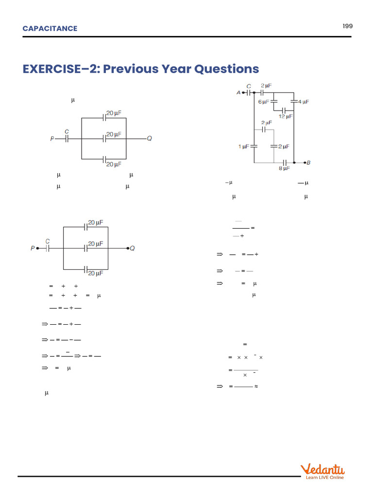 Capacitance EXERCISE -2 Previous Year Questions | PDF | Capacitance ...
