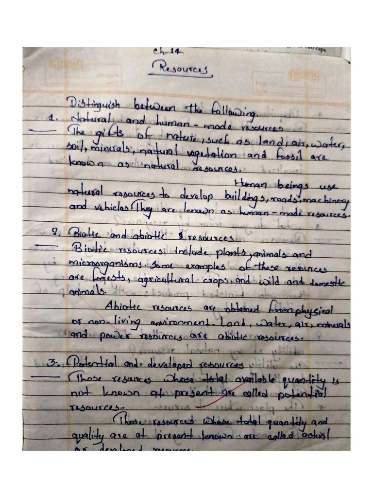 Class 8 CH 14 Notes Chapter - Resources | PDF