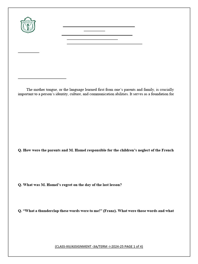 Class 12SCI Assignment 3A 2024-25 | PDF | Electrochemistry | Scope ...