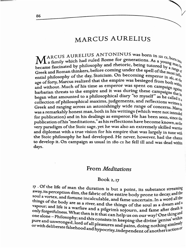 BNR Marcus Aurelius | PDF