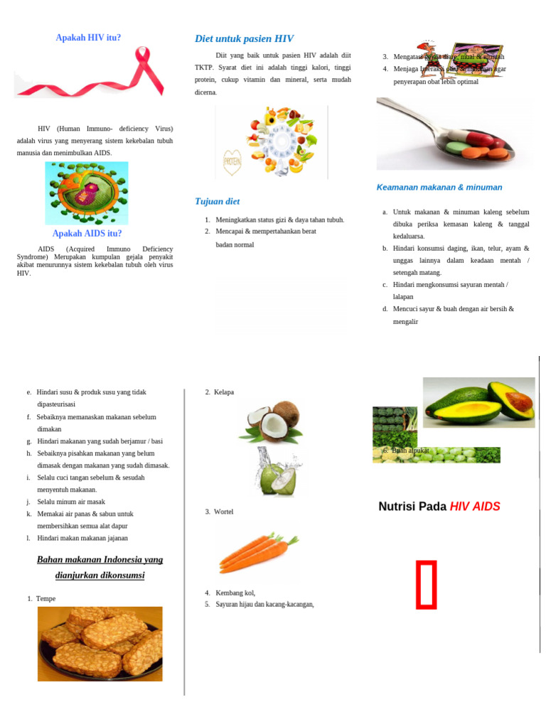 Diet Sehat untuk Pasien HIV/AIDS | PDF
