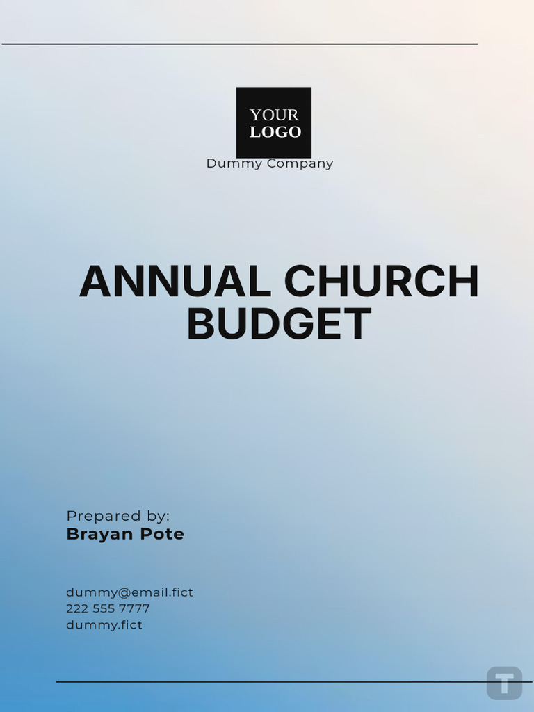 Annual Church Budget Template | PDF