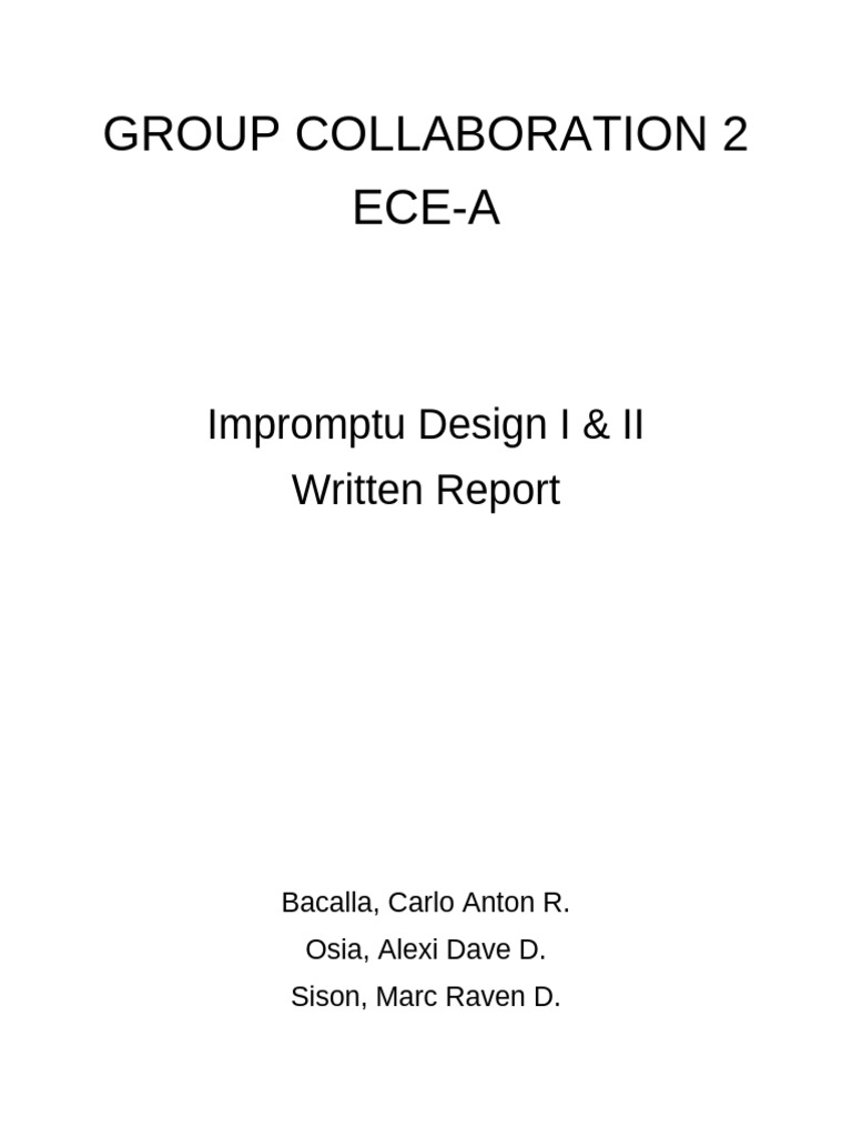 Ece Group Collaboration 2 Written Report | PDF