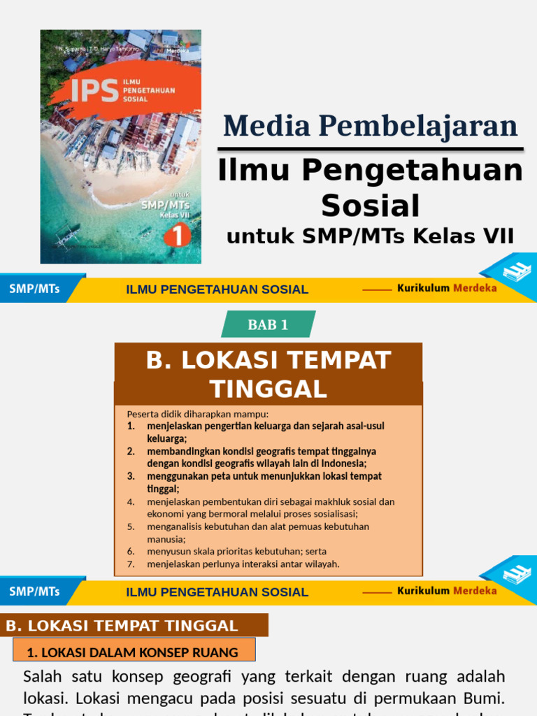 Ppt. Ips - Bab.1.lekasi Tempat Tinggal. | PDF