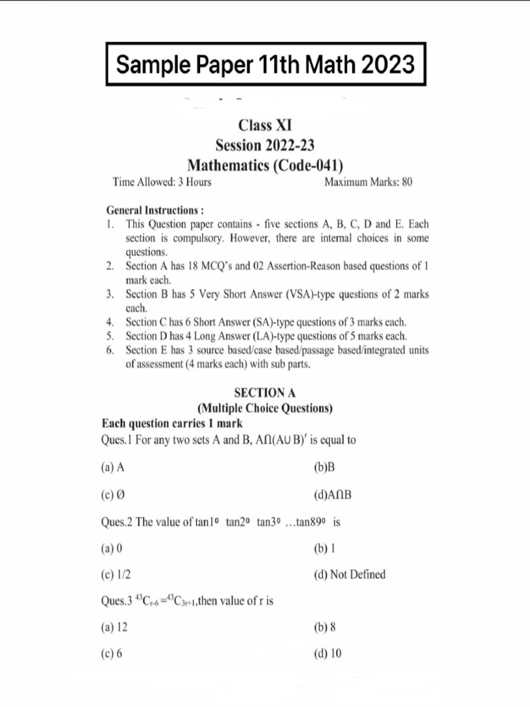 SP MATHS 11th 2023_292c79ca-c715-418f-ac0d-c781c930ae23 | PDF