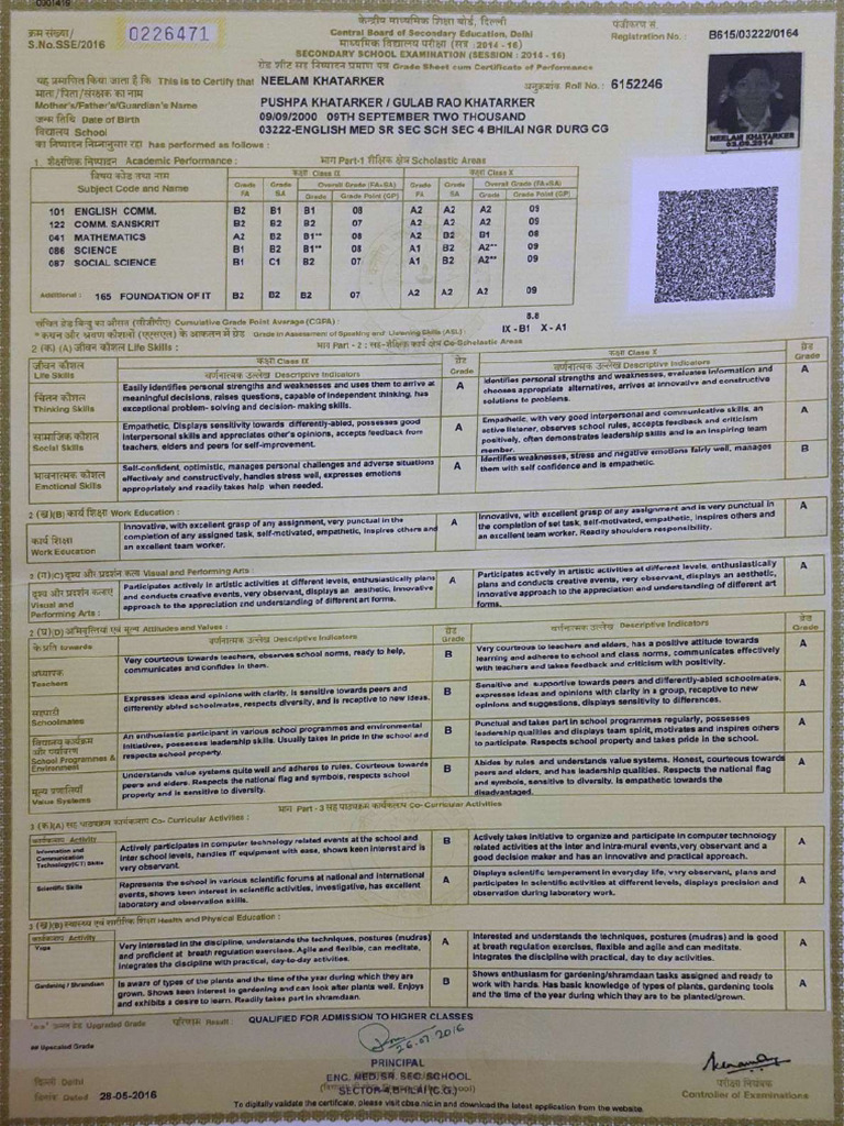 Marksheets 10,12th | PDF