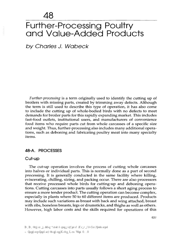 Poultry Further-Processing Techniques | PDF | Sausage | Meat