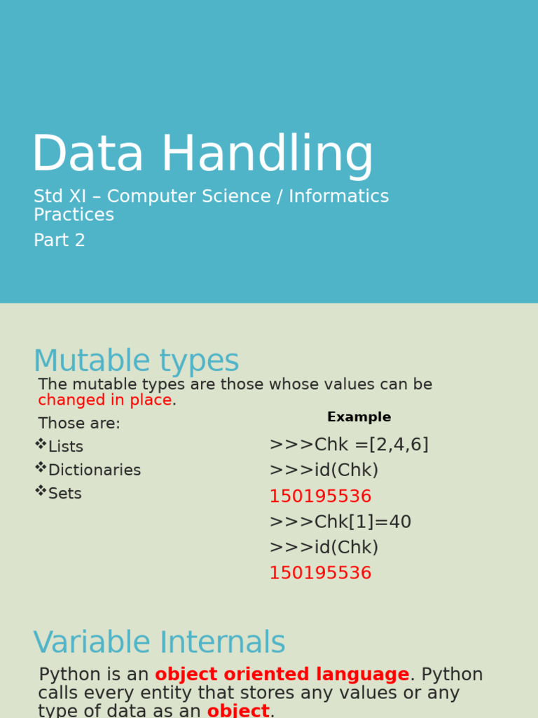 Data Handling Part 2 | PDF | Integer | Computing