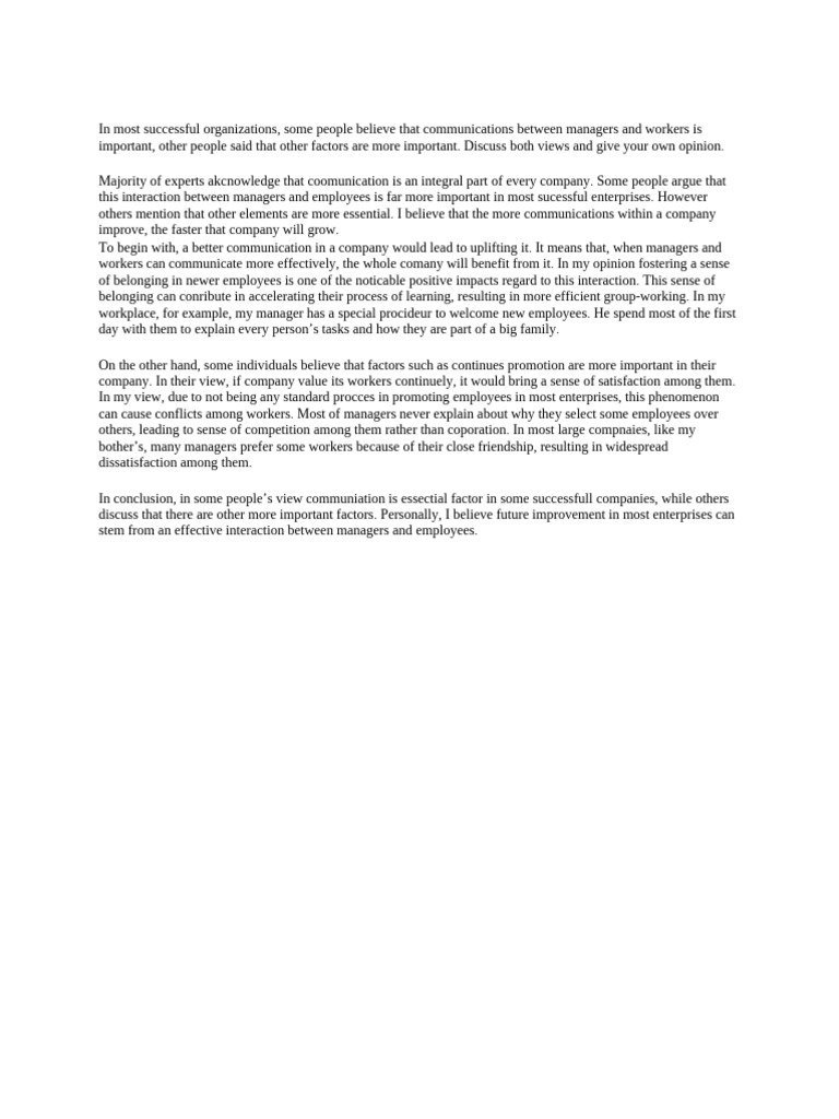 Communication at Work Task 2 | PDF