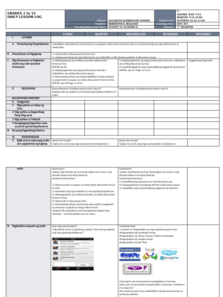 DLL - Epp 5 - Q4 - W7 | PDF