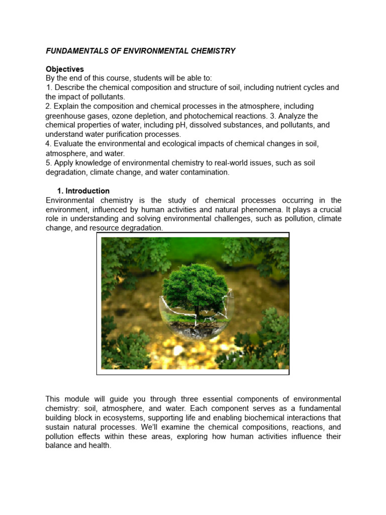 Environmental Chemistry Fundamentals | PDF | Soil | Eutrophication