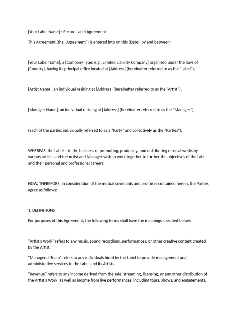 Label Contract | PDF | Arbitration | Breach Of Contract