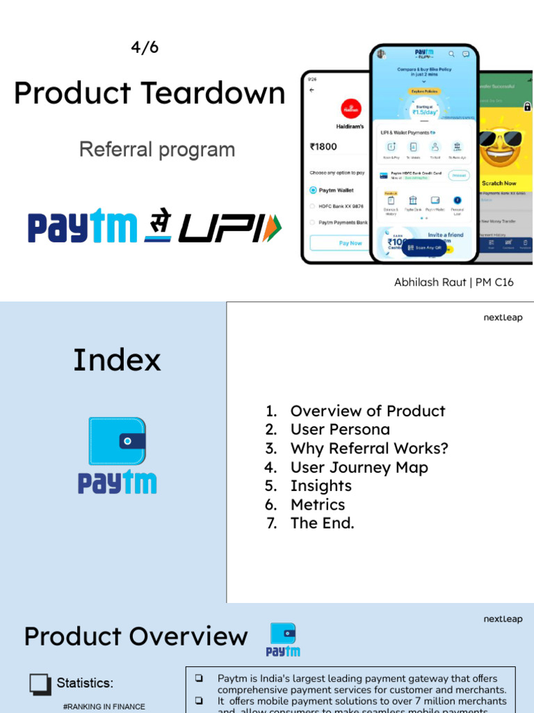 4 6 Product Teardown PayTM Referral Program 1720540670 | PDF | Payments ...