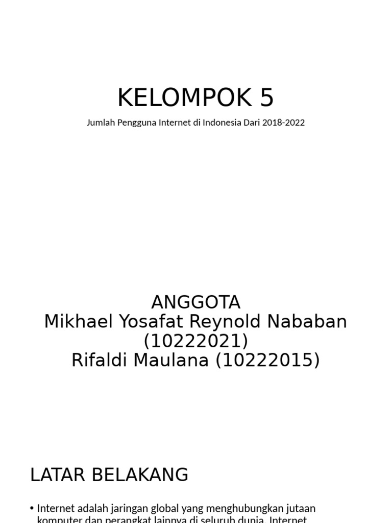 KELOMPOK 5 Presentasi Statdas | PDF
