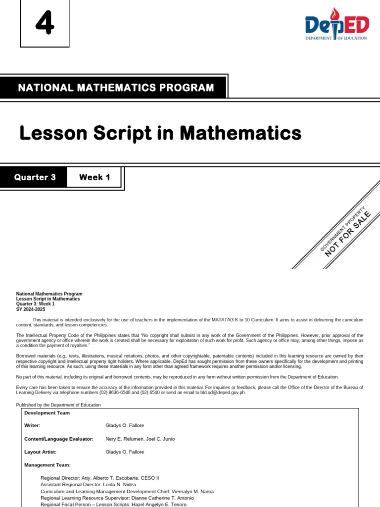 CO-2024-LS-G4-NMP-Q3-W1 | PDF | Mathematics