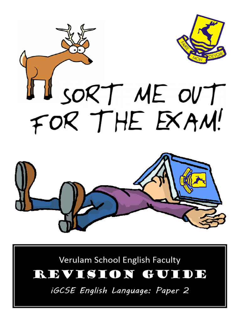 Verulam iGCSE Paper 2 Revision Guide SVW | PDF | Verb | Adjective