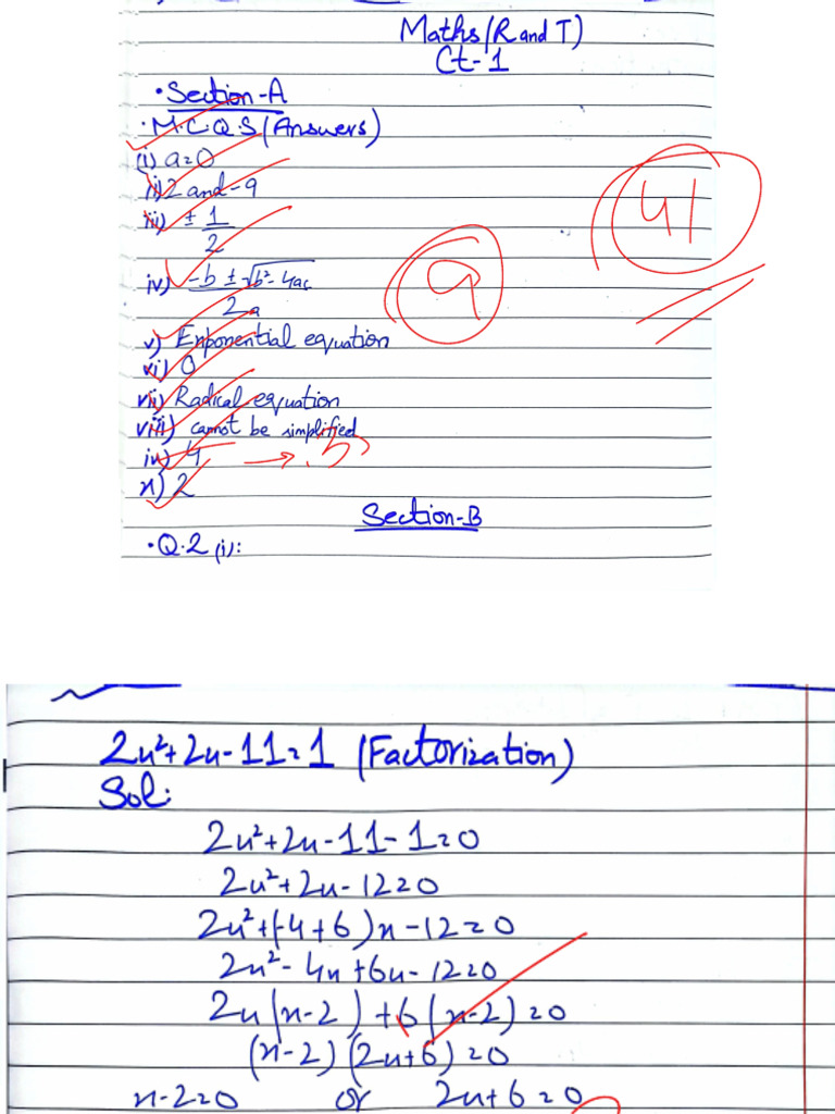 Maths CT-1 Moeed | PDF