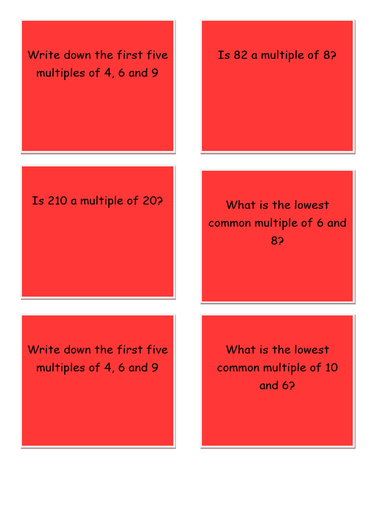 Keep It Simple Multiples Cards | PDF