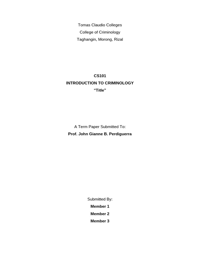 Term Paper Format | PDF | Computer Security | Security