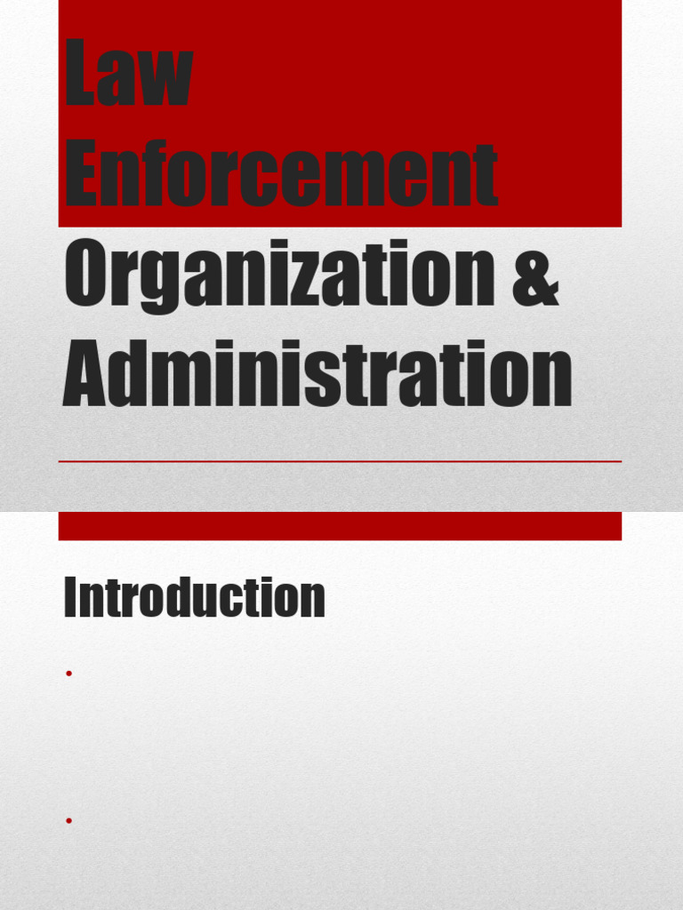 Police Organization Administration 1 | PDF | Police | Crimes