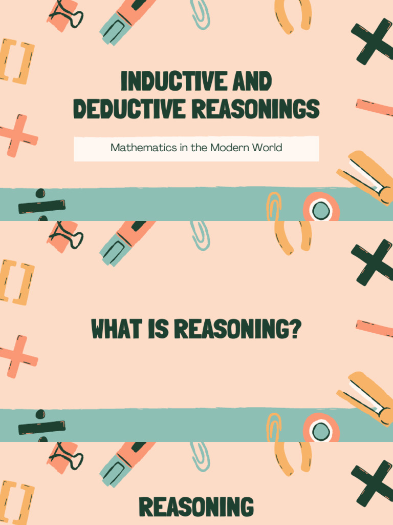 Inductive and Deductive Reasonings 1 | PDF | Deductive Reasoning | Inductive Reasoning