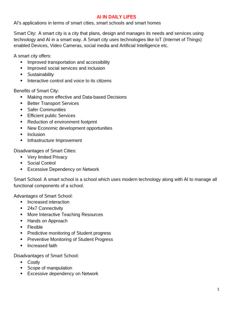 AI Applications for Class 8 Students | PDF | Artificial Intelligence ...