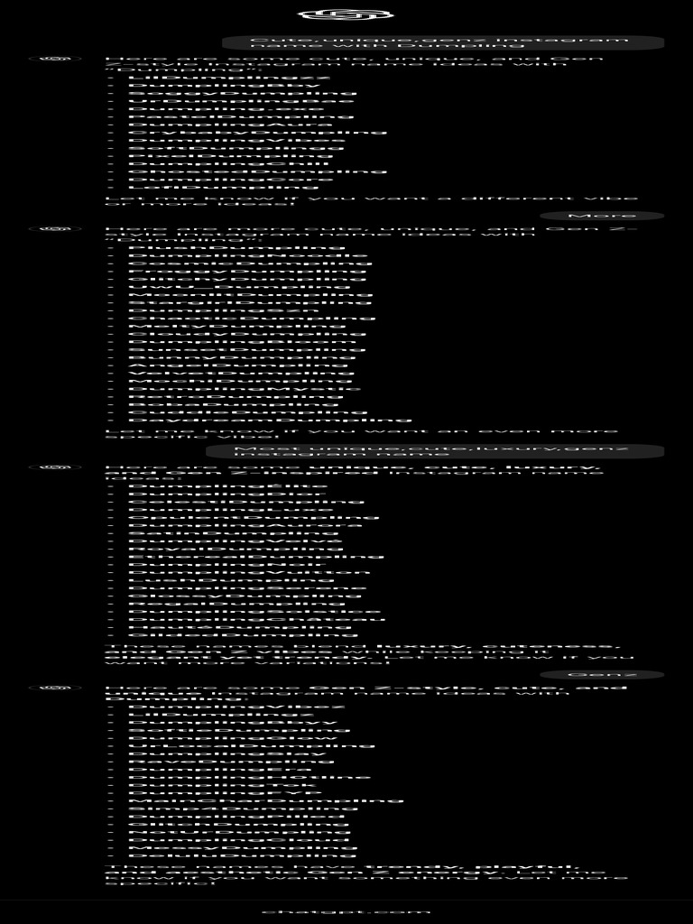 Cute Dumpling IG Names | PDF