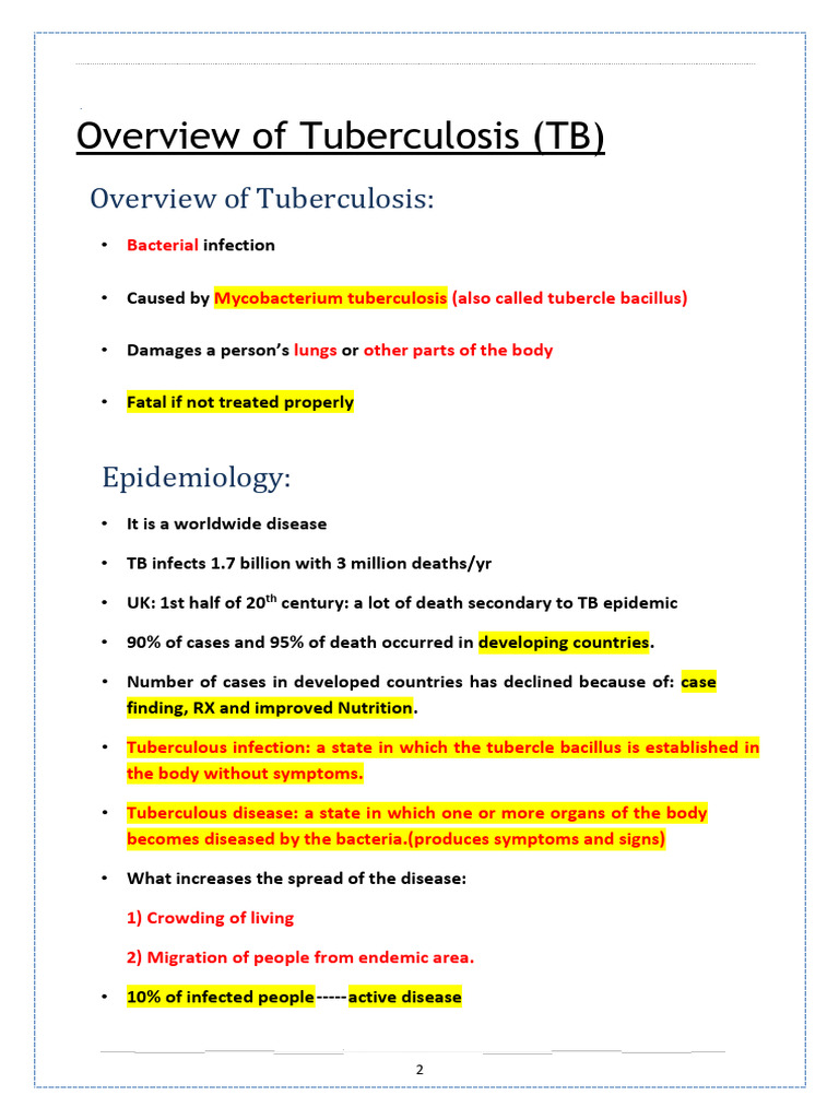 Tuberculosis | PDF | Tuberculosis | Diseases And Disorders