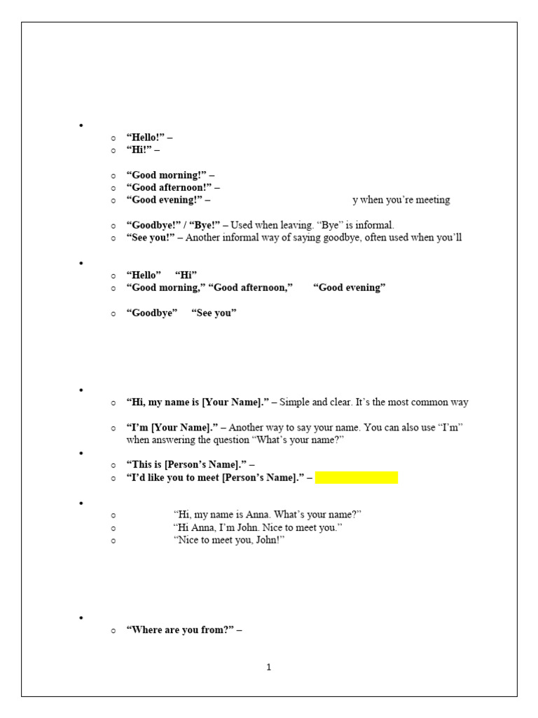 Unit One Greetings, Introductions and Nationalities1.PDF 9 | PDF ...