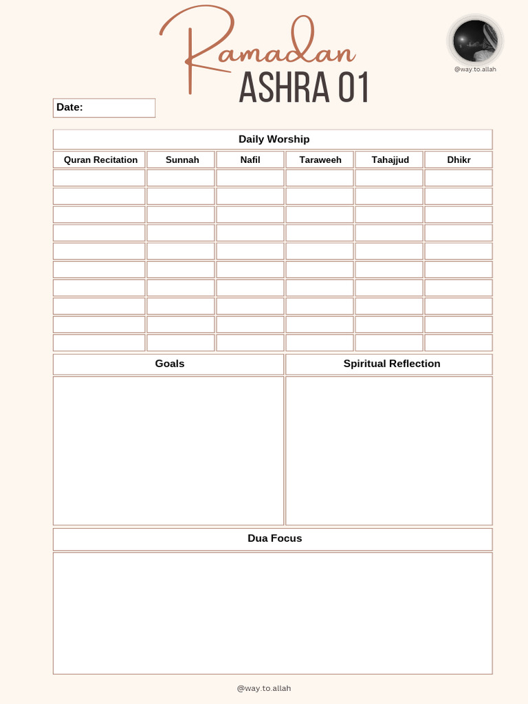 Ramadan Planner 2025-1 | PDF | Sharia | Islamic Branches